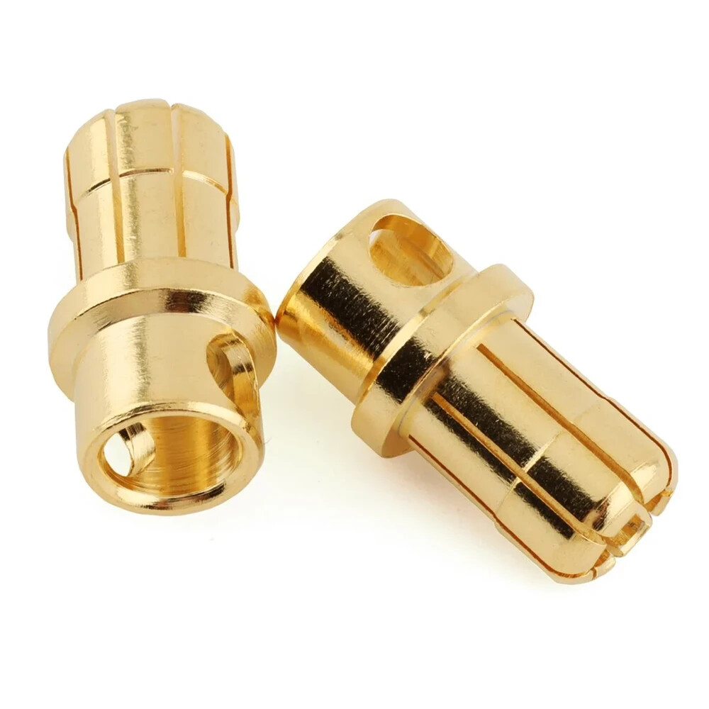 ProTek RC 8.0mm "Super Bullet" Solid Gold Connectors (2 Male) (PTK-5073 ...