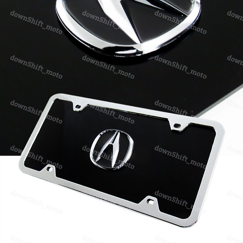 Authentic For Acura 3D Stainless Steel Front License Plate Frame Metal ...