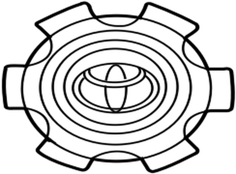 4260B-35040 Toyota Ornament sub-assy, wheel hub 4260B35040, New Genuine ...