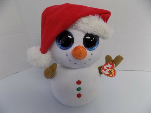 Ty Beanie Boos SCOOPS the Snowman 6" Beanbag Plush Stuffed Toy w ...