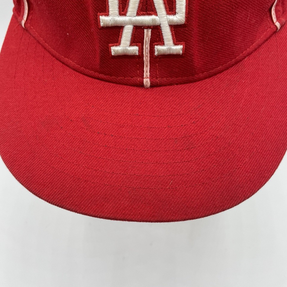 LA Dodgers Hat Twins Enterprise Fitted 7 5/8 Red Cooperstown Collection ...