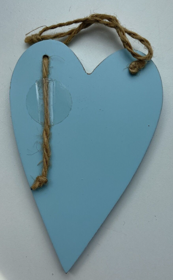 Wall Hanging Art Dream Until Your Dreams Come True Blue Heart Hessian ...