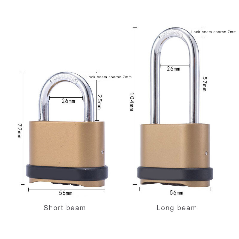 4Digit Code Password Padlock Waterproof Own Number Combination Lock ...