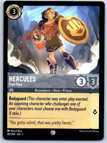 Hercules True Hero 181/204 Disney Lorcana Trading Card Single | eBay