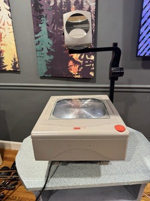 VINTAGE 3M 1700 Overhead Transparency Projector With 9 sheets. Works ...