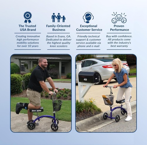 KneeRover Deluxe KneeCycle Steerable Knee Walker Knee Scooter for ...