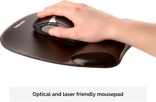 Fellowes Mouse Mat Wrist Support - Crystals Gel Mouse Pad with Non Slip ...