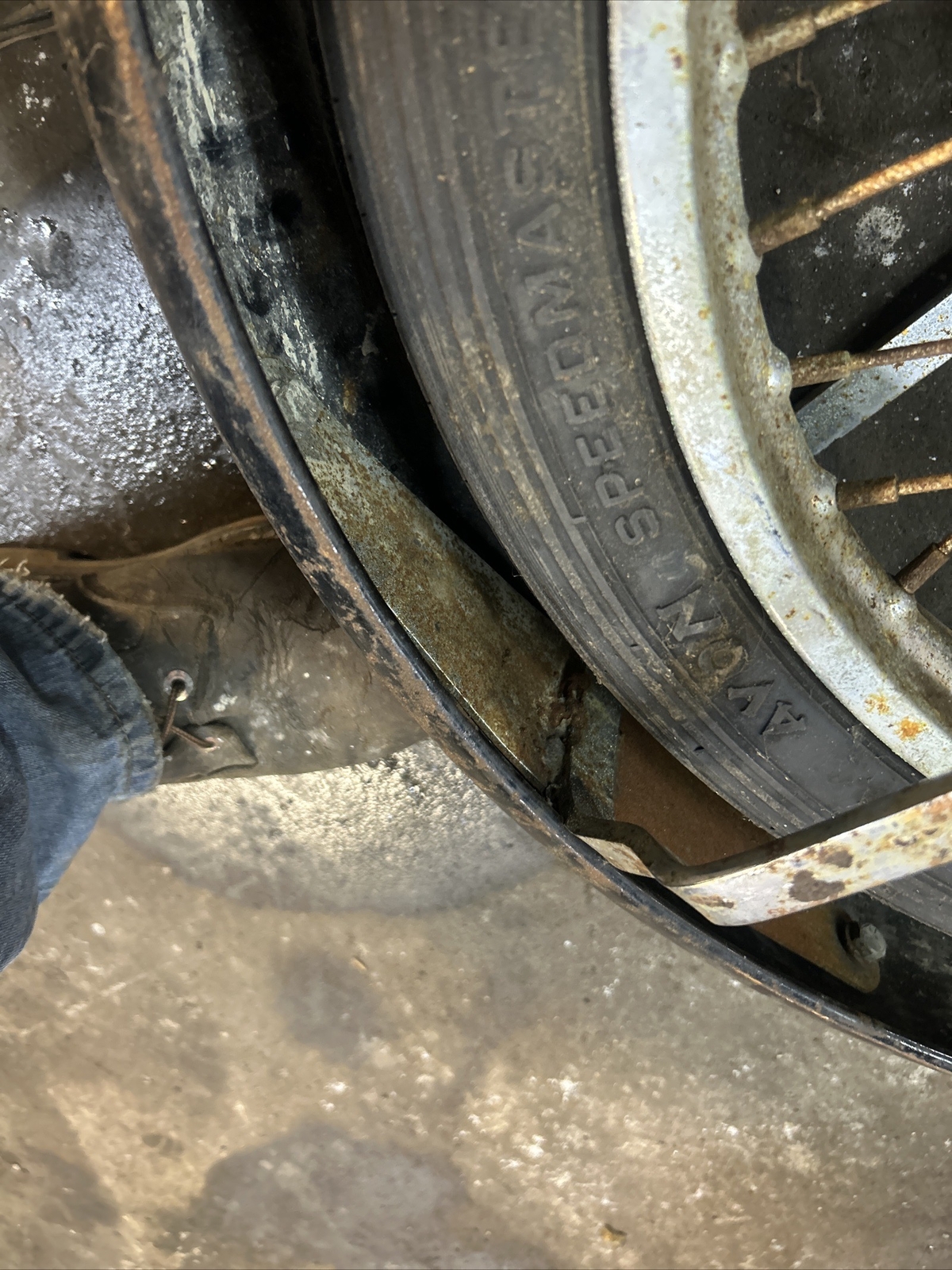 Vtg harley chopper Knucklhead Girder Springer 19” spool Rim 40 Mini ...