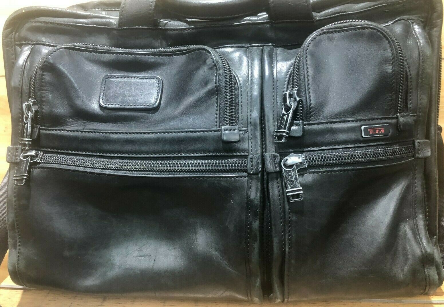 Tumi Leather Expandable Briefcase/Computer Bag 96114dh - Gem