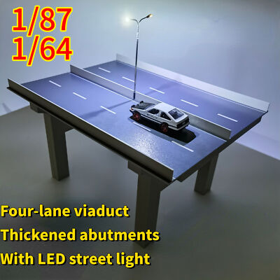 HO/N Scale Diorama Bridge Building Model City Viaduct Highway Scene ...