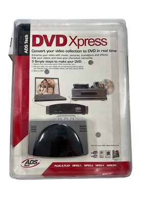ADS Tech DVD Xpress Transfer Videotapes to CD / DVD USBAV-701-SK-E Save ...