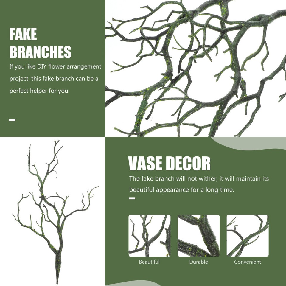 2pcs Decorative Branch Artificial Twigs DIY Project Photo Prop | eBay