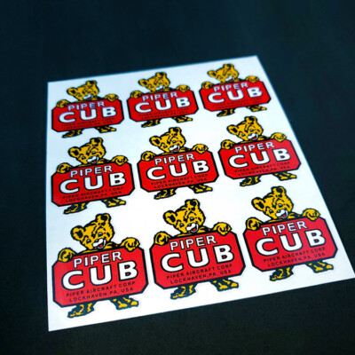 9 Piper Cub Aircraft Co.Vintage Style Airplane Decals / Vinyl Stickers ...