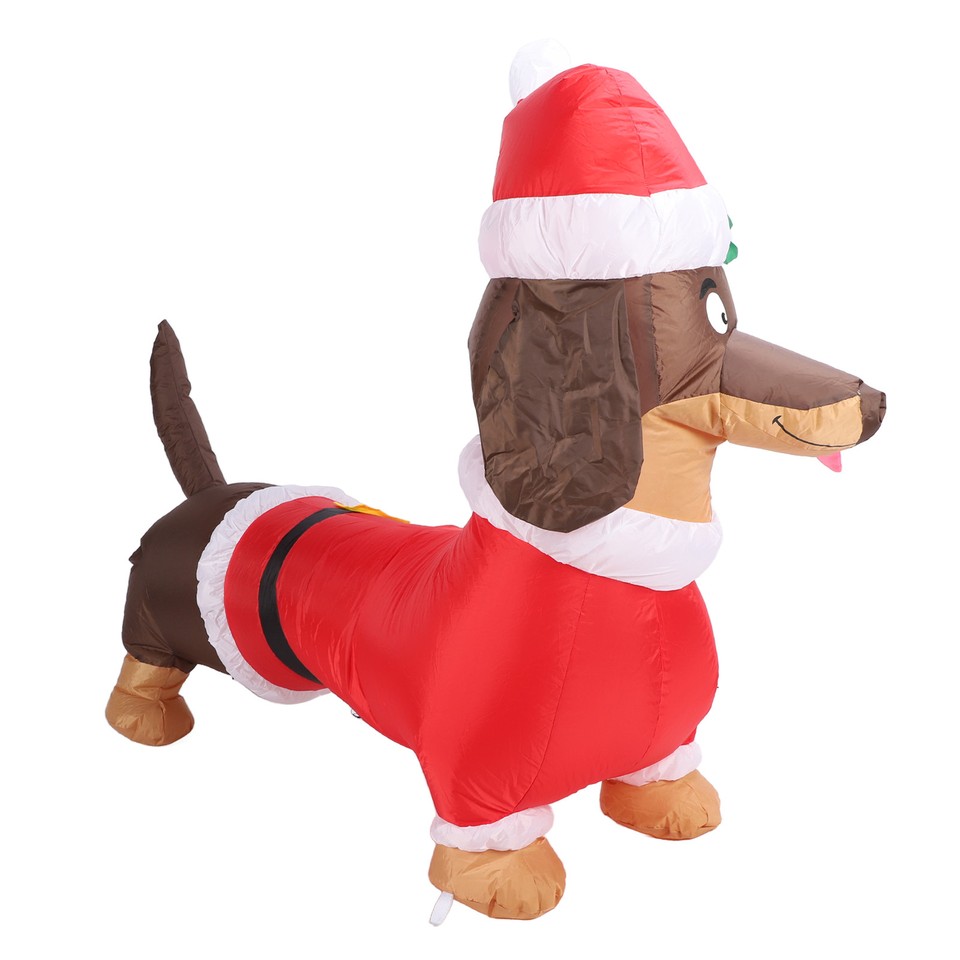 Inflatable Weiner Dog 1.5M Illuminated Blow Up Dachshund Dog Christmas ...