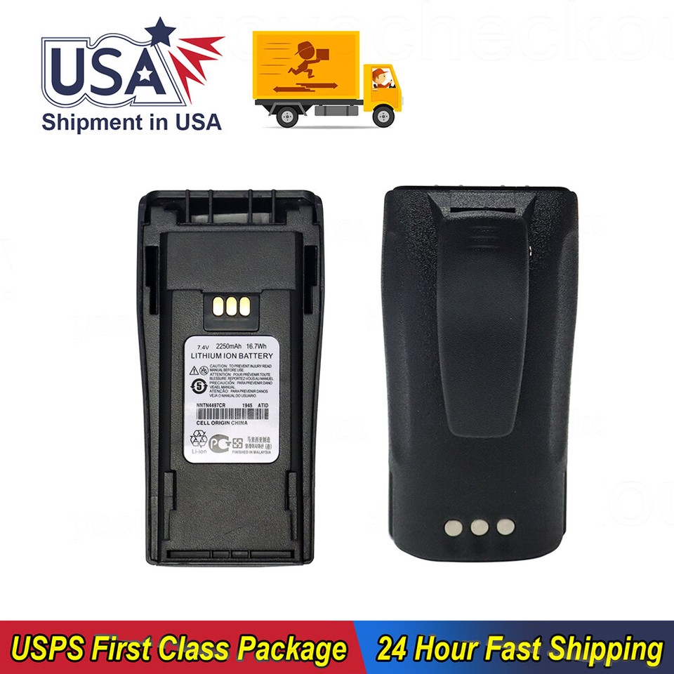 For Motorola PR400 CP200 CP200XLS CP200D CP160 Battery WithType-C ...
