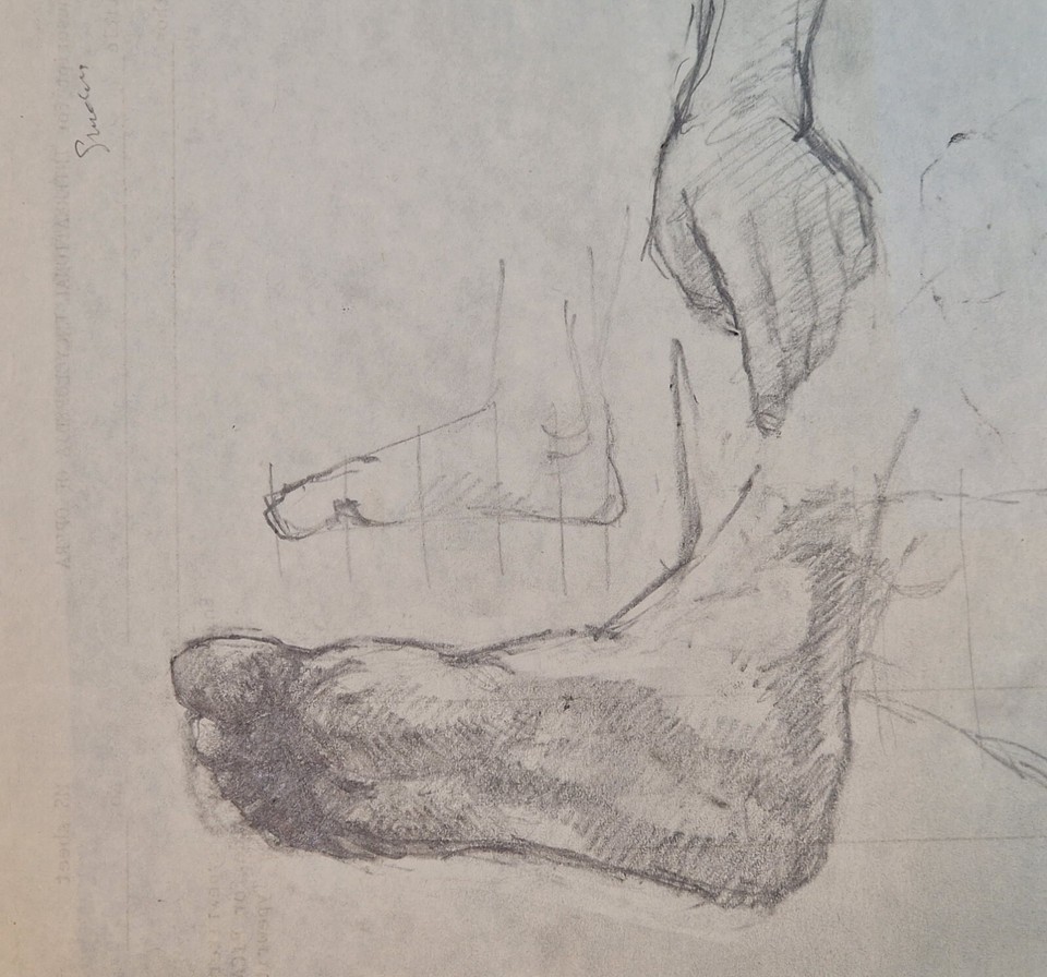 7 x Female Anatomy Study Pencil Drawings from the Studio of Artist Jack ...