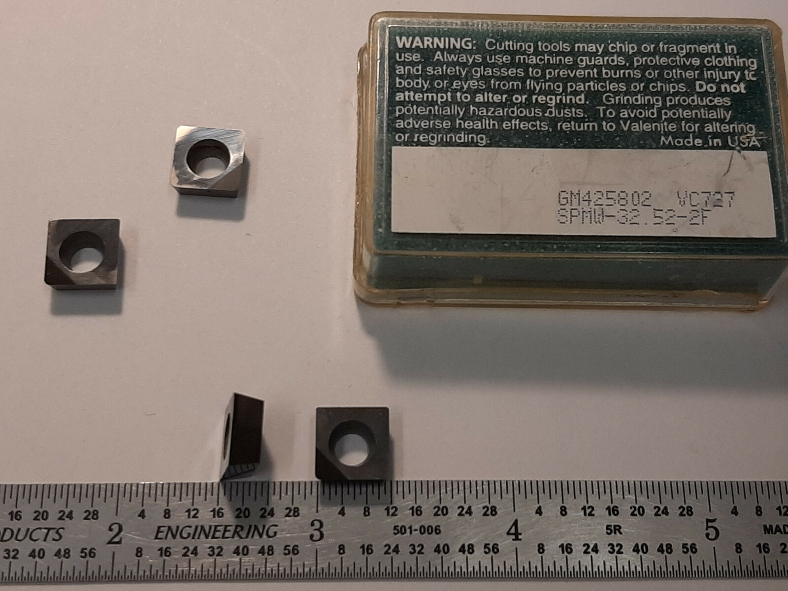 VALENITE SPMW-32.52-2F VC727 POLYCRYSTALLINE CARBIDE INSERTS, 1 PC ...