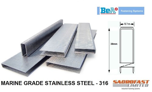 BeA 14/38 HEAVY DUTY MARINE GRADE STAINLESS STEEL STAPLES BOX 1,600 ...