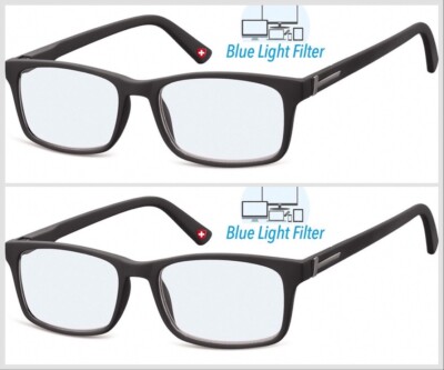 2- Blaulichtfilter - Lesebrillen BLF73 Blaufilter schwarz matt Aktions ...