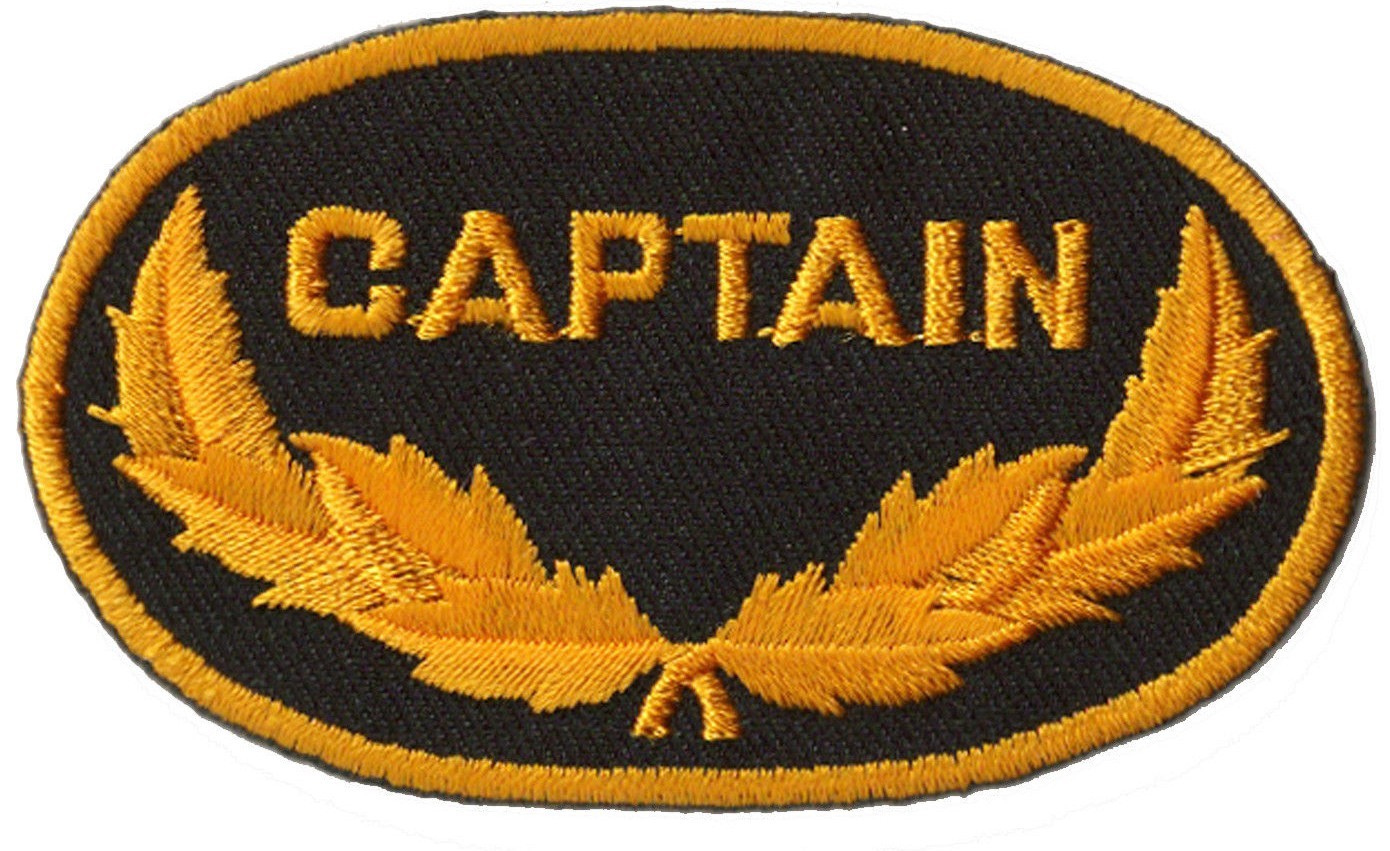 Patche écusson Captain Marine Marin capitaine patch thermocollant | eBay