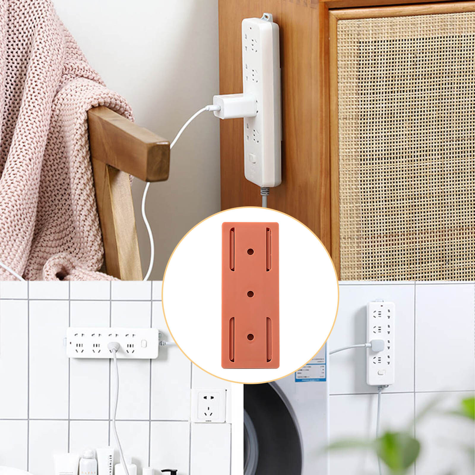 Wall-mounted Sockets Storage Rack Removable Insert Type Reusable for ...