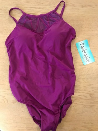 Penbrooke Womens swimsuit One Piece size XL New! plum modest ...