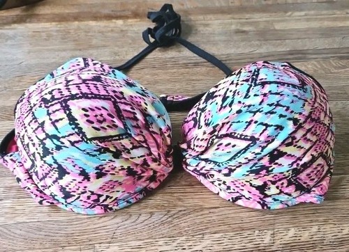New Multicolor Aztec Print Pushup Padded Underwire Bikini Swim Bra Top ...
