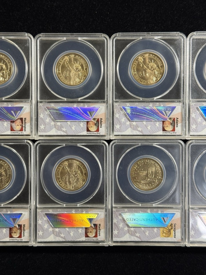 2007 P&D (10) Coin Satin Finish Dollar Set ANACS SP69 Item #795 | eBay