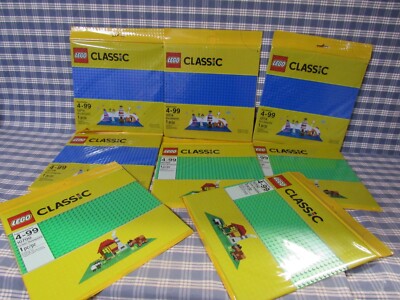 LEGO Classic Baseplates Blue & Green (Lot of 8) Bases for Building FREE ...