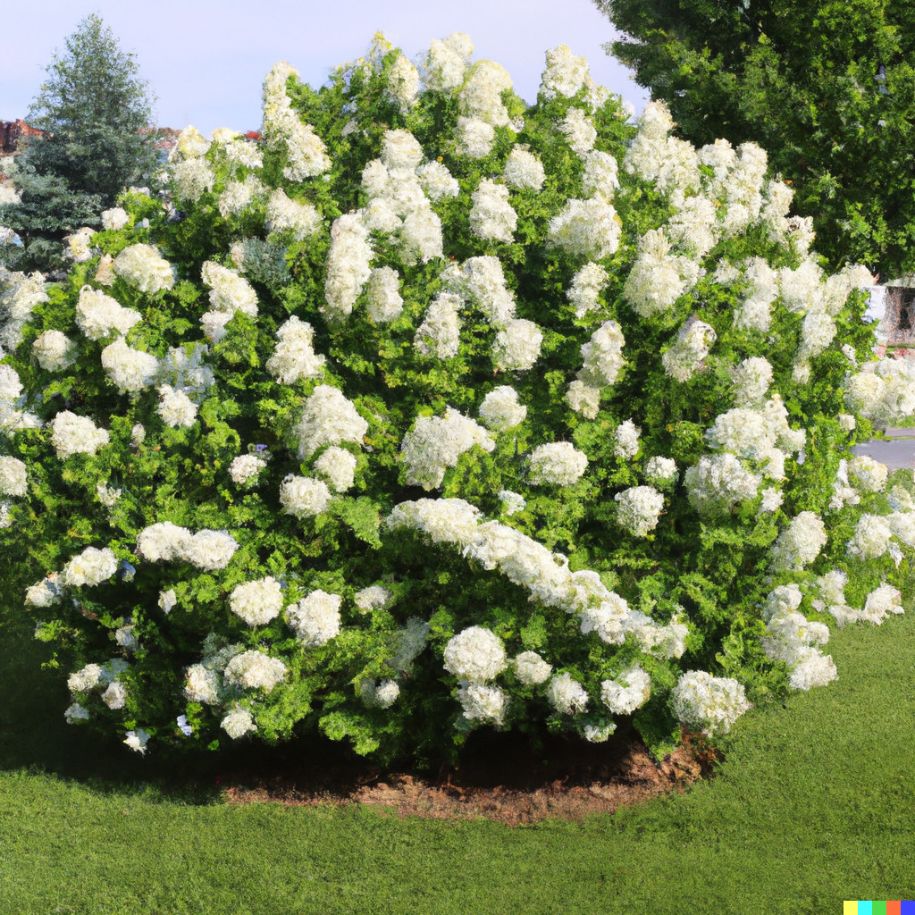 White Hydrangea Bush