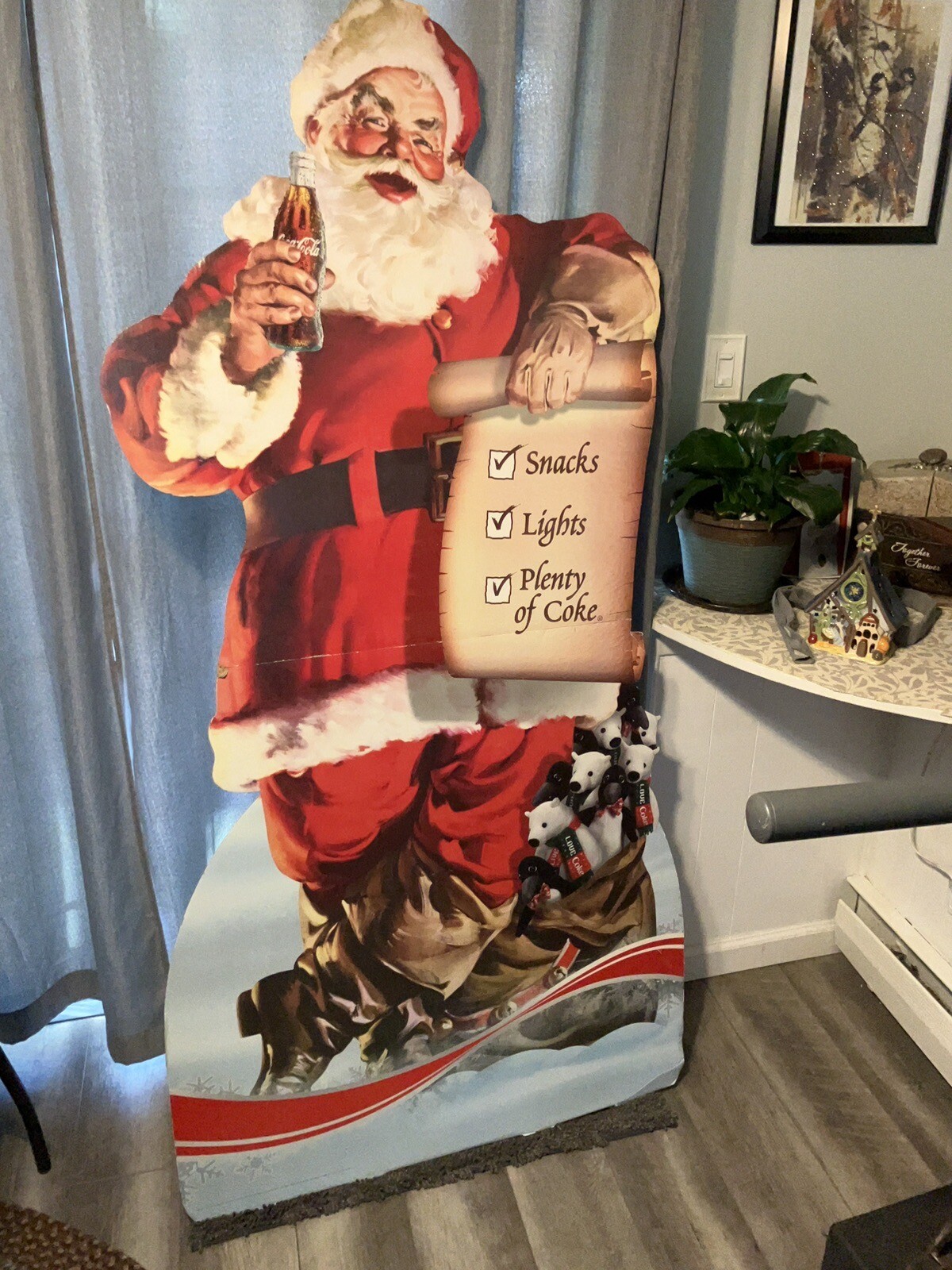 Santa Coca Cola Cardboard Stand Store Display 6 ft. Tall | eBay