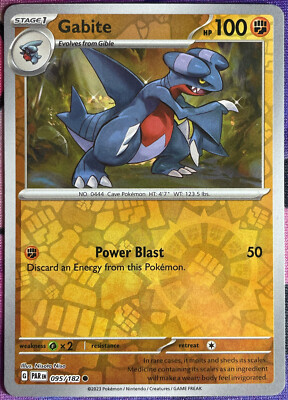 Gabite Reverse Holo - 095/182 - Paradox Rift Pokemon 2023 | eBay