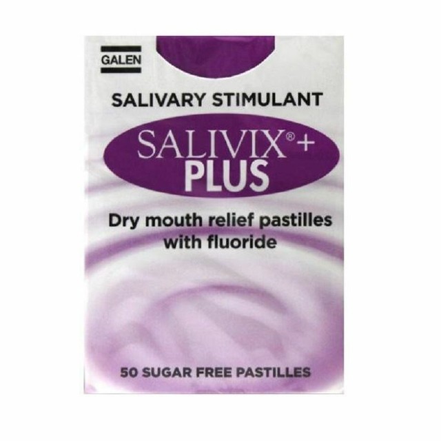 Salivix Plus Dry Mouth Relief Sugar Pastilles With Fluoride - 2 X 50 ...