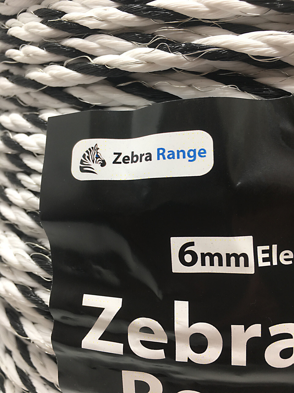 6MM ZEBRA POWER ELECTRIC ROPE 400m Rolls Fence Fencing R6-PE Horse ...