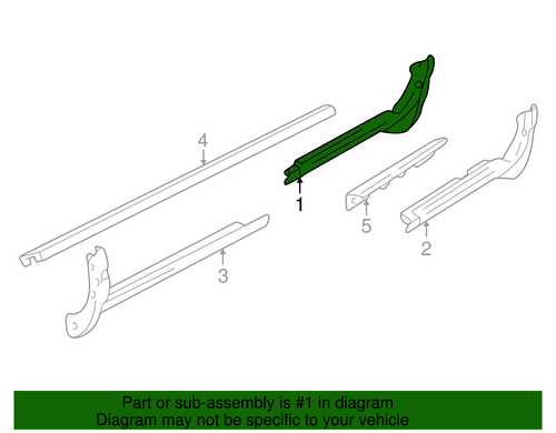 Genuine GM Passenger Side Rocker Panel Front Molding 12380376 | eBay
