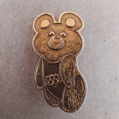 Soviet USSR Pin Badge Olympic Mascot Bear Moscow -80 Lot #5ad | eBay