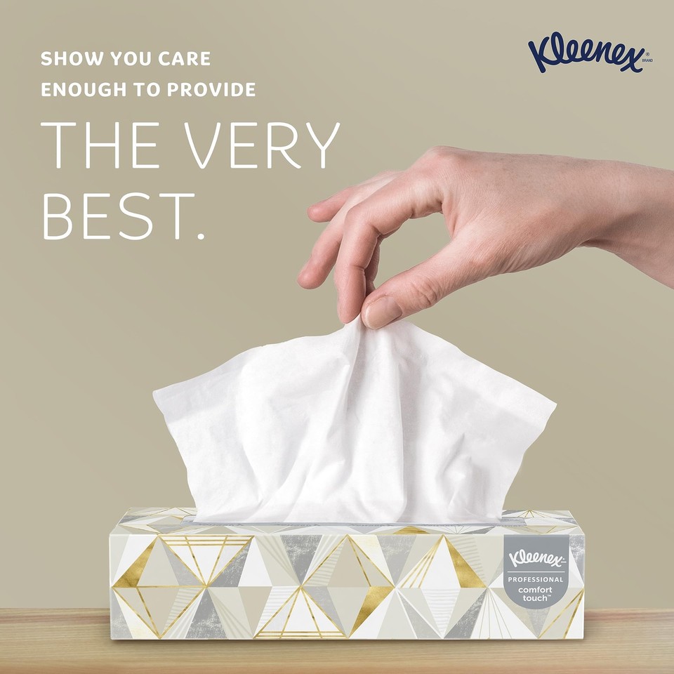 Kleenex Professional Facial Tissue for Business (03076), Flat Tissue ...