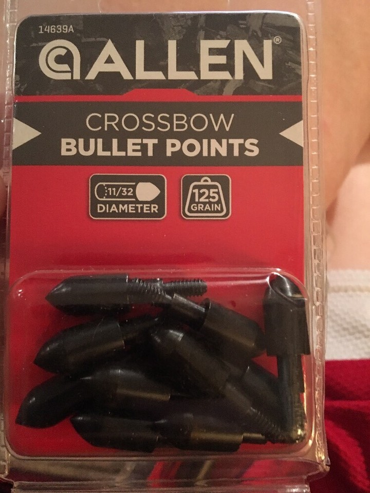 Allen Crossbow Bullet Points 125 Grain 11/32 Diameter | eBay