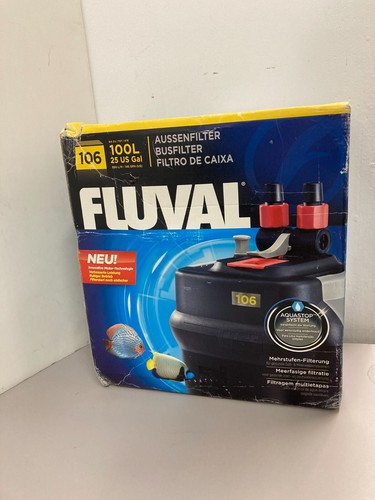 Fluval 106 Canister Filter 100L 25 US Gal Aquastop System /New | eBay