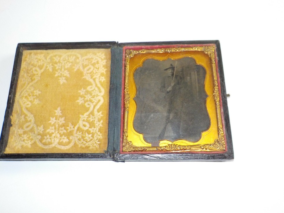 RARE Antique TINTYPE CIVIL WAR SOLDIER POST WAR SOLDIER? With LONG ...