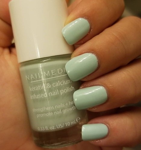 Nailmedic Rise & Slay Nail Polish Keratin Calcium Pastel Mint Green ...