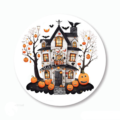Halloween Haunted House Favors Envelope Seals Scrapbook Stickers Labels ...