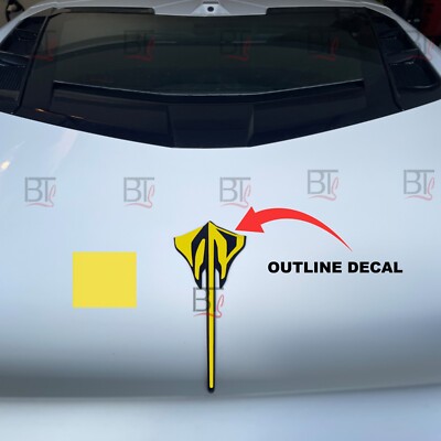 For 2020-2024 C8 Corvette C8 Corvette Rear Stingray Emblem Shadow Decal ...