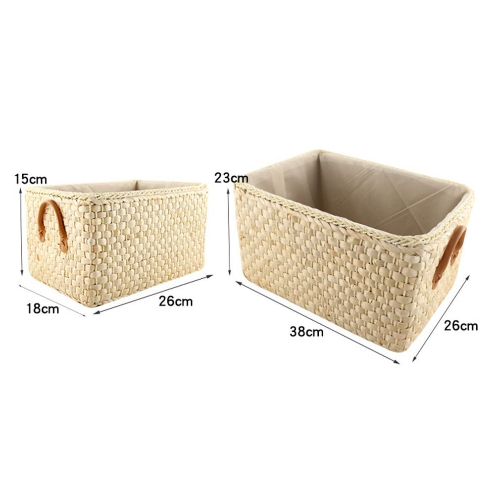 1Pcs Container Storage Basket Rattan Woven Seagrass Bins Durable Wicker ...