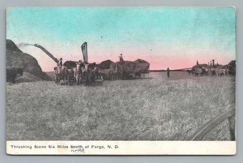 Wheat Threshing "North-South" FARGO ND Antique Farm Equipment North ...