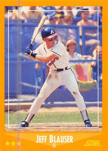 Jeff Blauser 1988 Score 562 Atlanta Braves Rookie Baseball Card | eBay