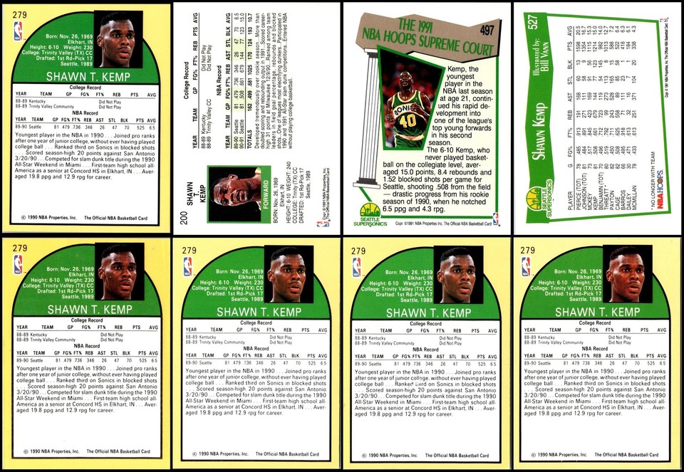 Hoops Shawn Kemp (8) Card Lot - DON’T MISS OUT – NEXT TIME IT’S GONE ...