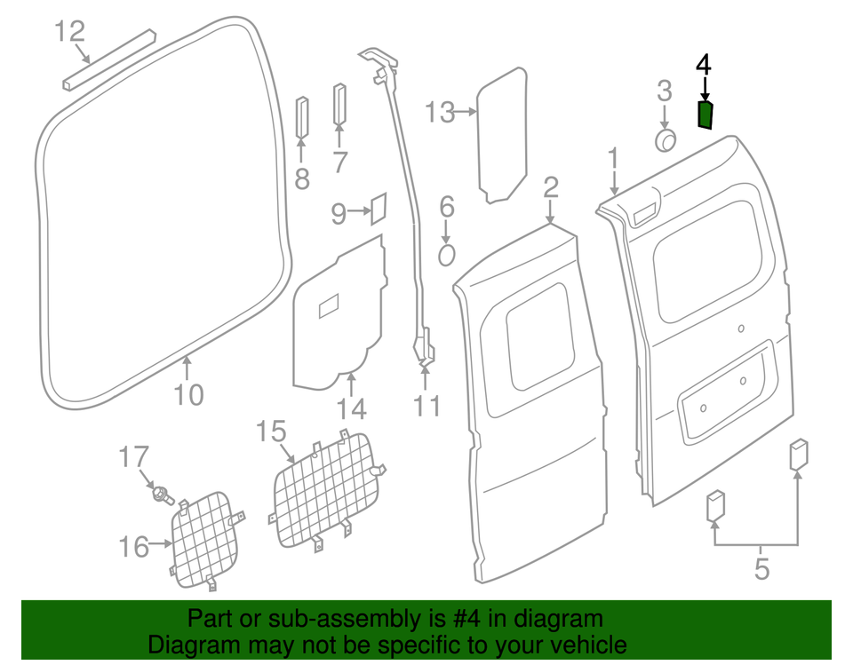 Genuine Nissan Door Shell Protector 90446-JX50B | eBay