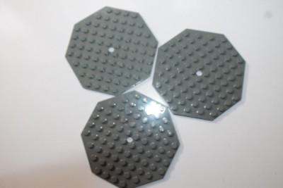 LEGO OCTAGONAL PLATES DARK GREY SET OF 3 | eBay.de