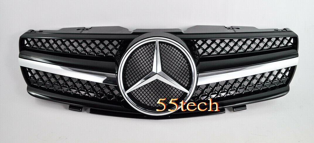 Mercedes R230 SL500 SL600 Grille Grill BK MESH 2003 2004 2005 2006 ...